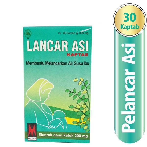 Jual Lancar Asi Dari Ekstrak Daun Katuk 200 Mg Pelancar Asi - Isi 30 Kaptab | Shopee Indonesia