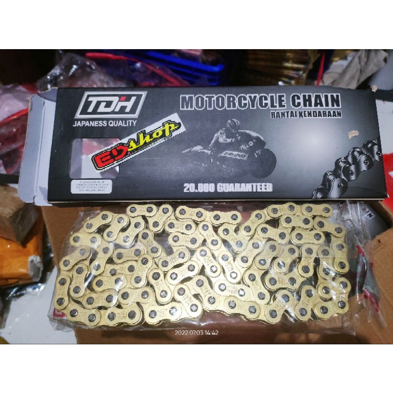 Jual rantai 428H TDH GOLD 112L buat RX KING OLD NJMX MX 135 NEW RXZ ...