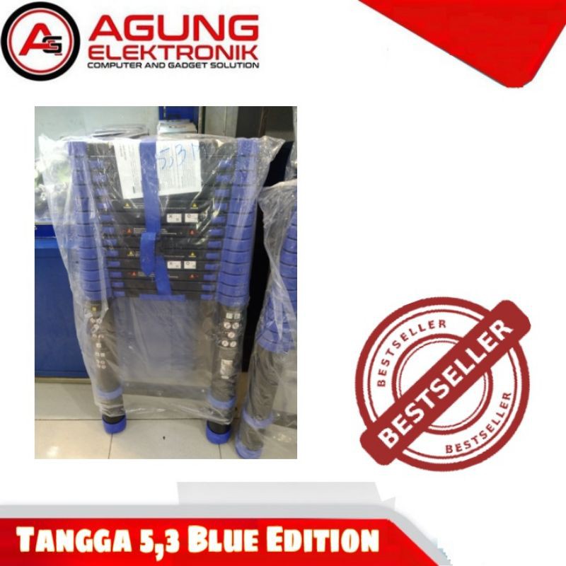 Jual TANGGA TELESCOPIC SINGLE AMG 5,3METER BLUE EDITION BERKUALITAS ...