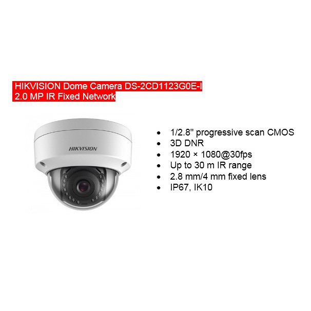 Jual Hikvision CCTV IP 1-Serial DS -2CD1123G0-I D1 series IR Dome 2 MP ...