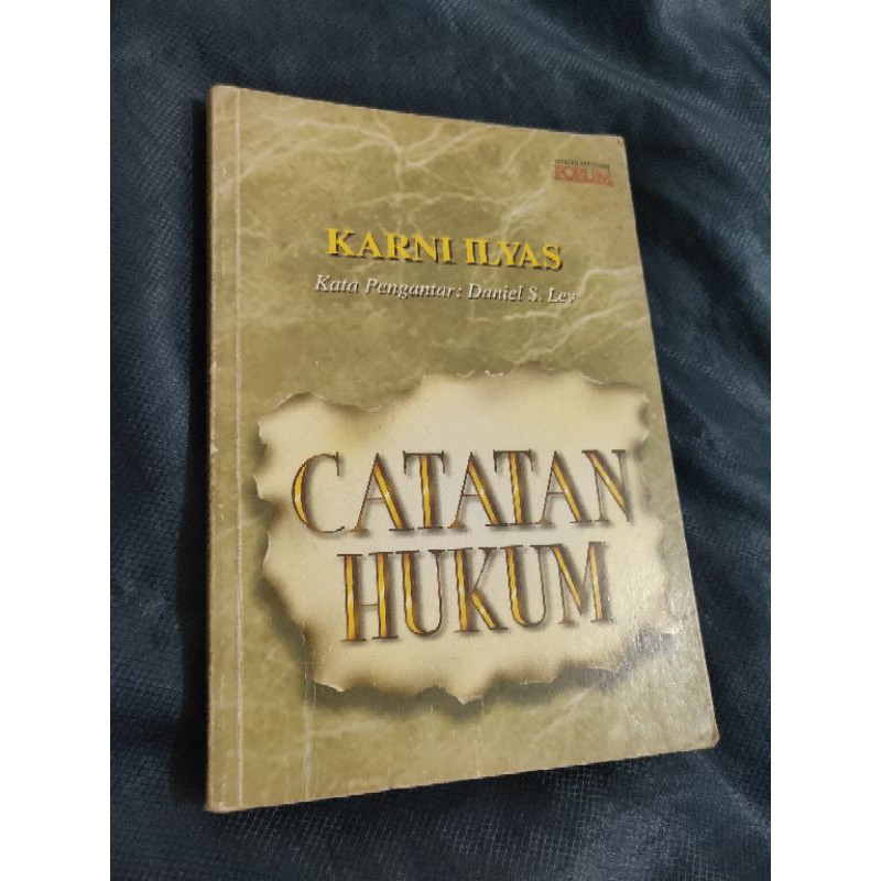 Jual Catatan Hukum Karni Ilyas 1996 pengantar Daniel S Lev | Shopee ...