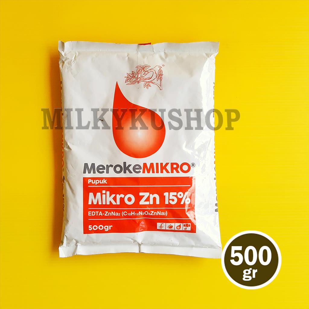 Jual PUPUK MEROKE MIKRO ZN 15% EDTA 500 GRAM KEMASAN PABRIK HIDROPONIK ...