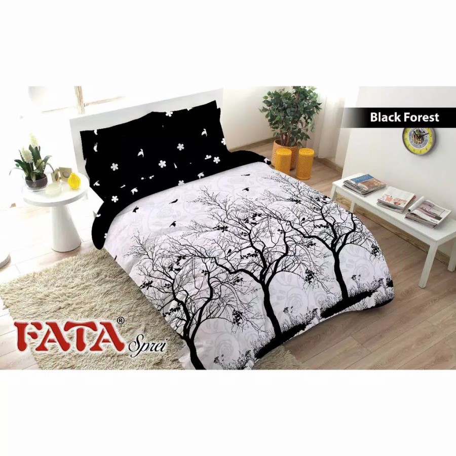 Jual Bed Cover Flat Fata Signature Black Forest - Ukuran 180x200 King ...