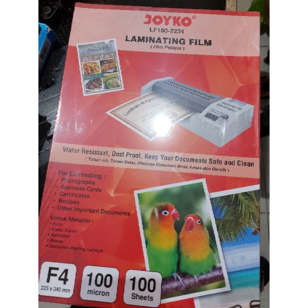 Jual Plastik Laminating Folio 100 Micron JOYKO & Zrm | Shopee Indonesia