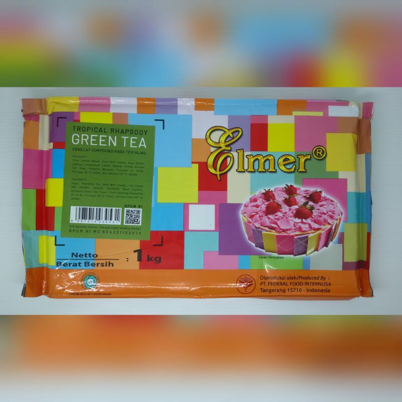 Jual Elmer Tropical Rhapsody Green Tea 1kg Cokelat Compound Rasa Teh ...