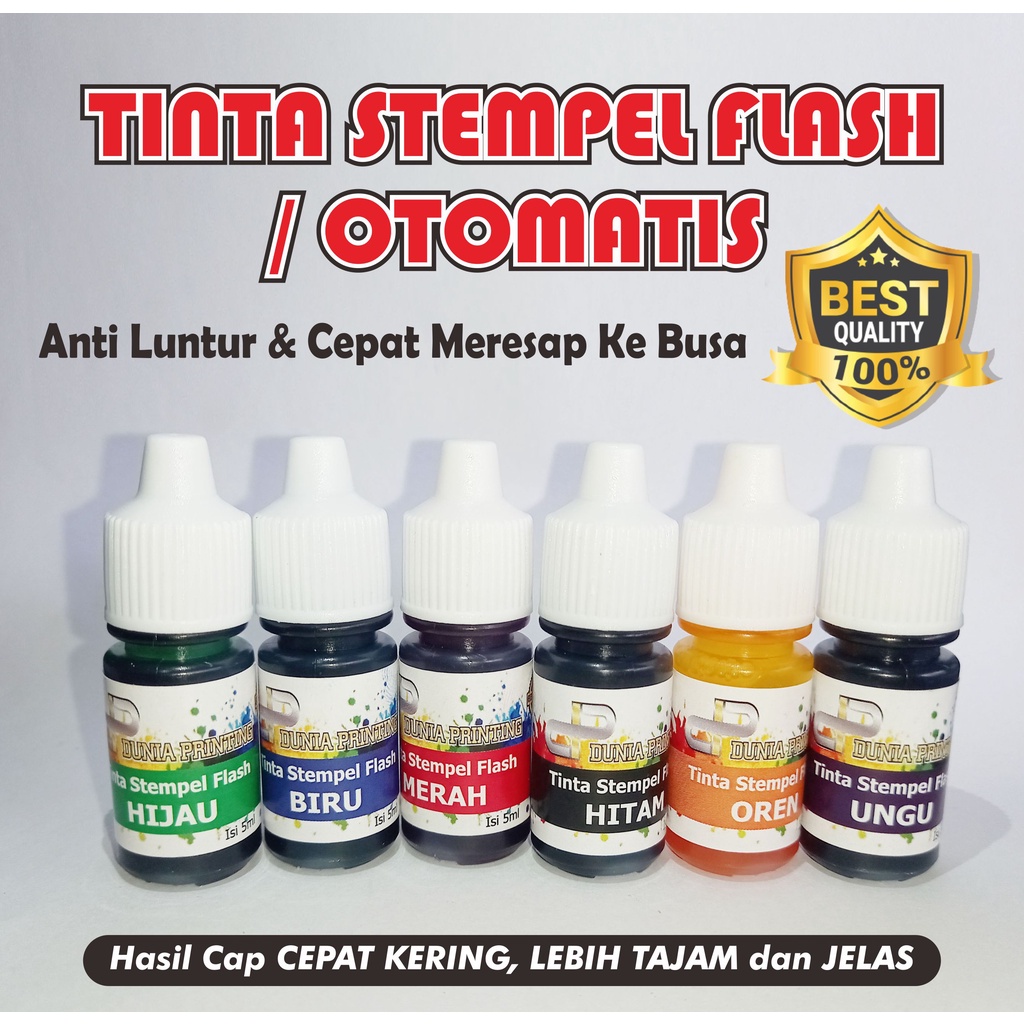 Jual Tinta Stempel Flash I Otomatis Anti Luntur I Stample I Stampel | Shopee Indonesia