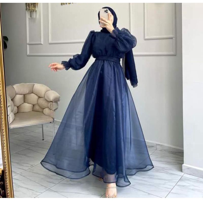 Jual GAMIS PESTA FULL ORGANDI/ DRESS KONDANGAN SIMPEL | Shopee Indonesia