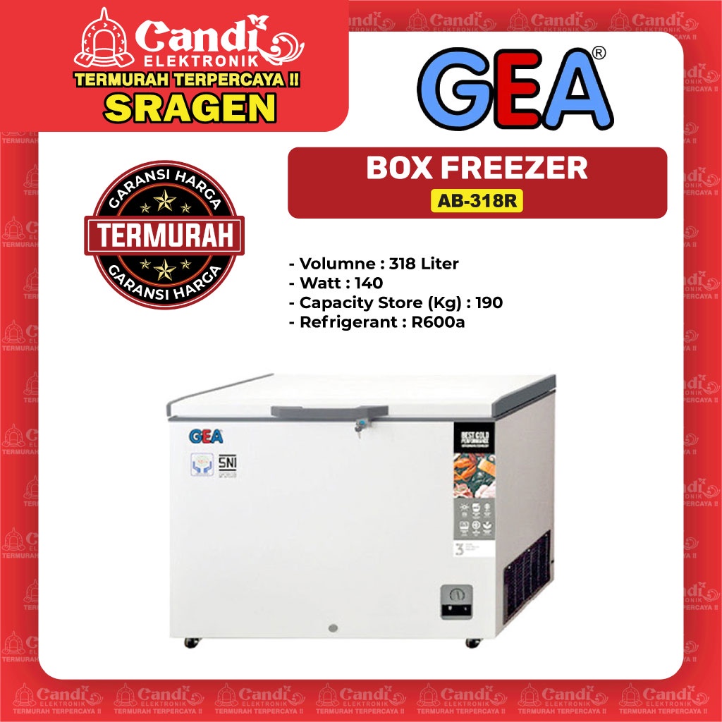 Jual GEA Box Freezer 318 Liter - AB 318R | Shopee Indonesia