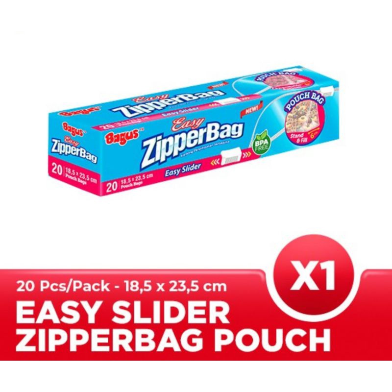 Jual Isi 20 Bagus Plastik Makanan Food Grade Eazy Zipperbag Easy Slider ...