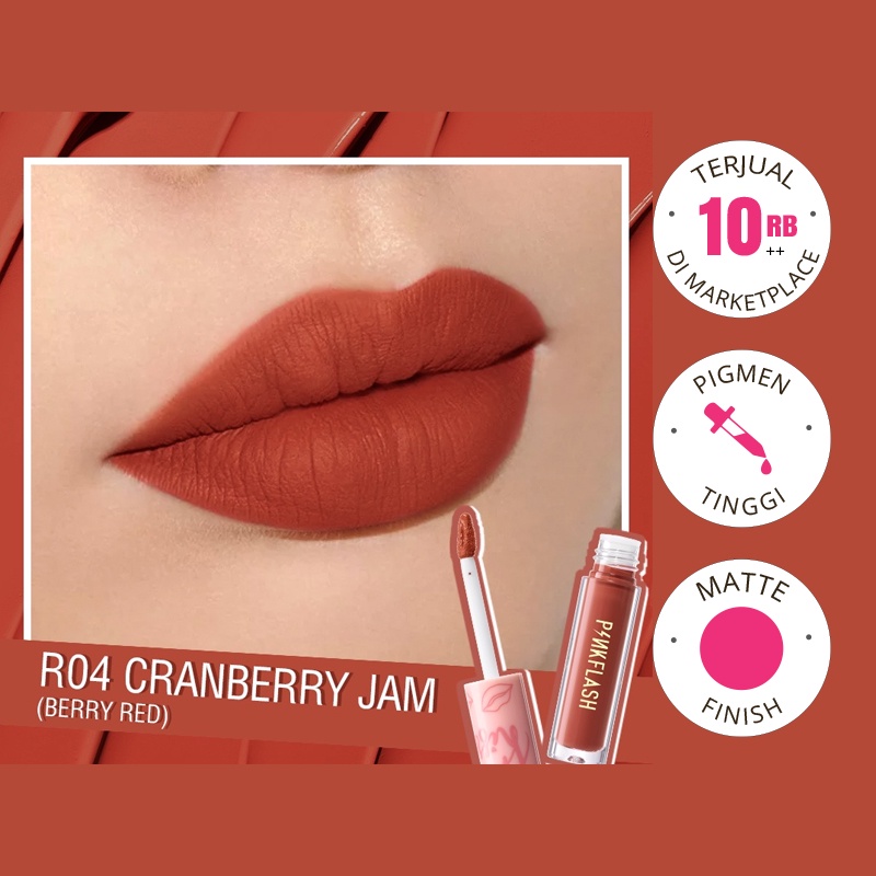Jual Pinkflash L01 Lasting Matte Lipcream - R04 | Shopee Indonesia