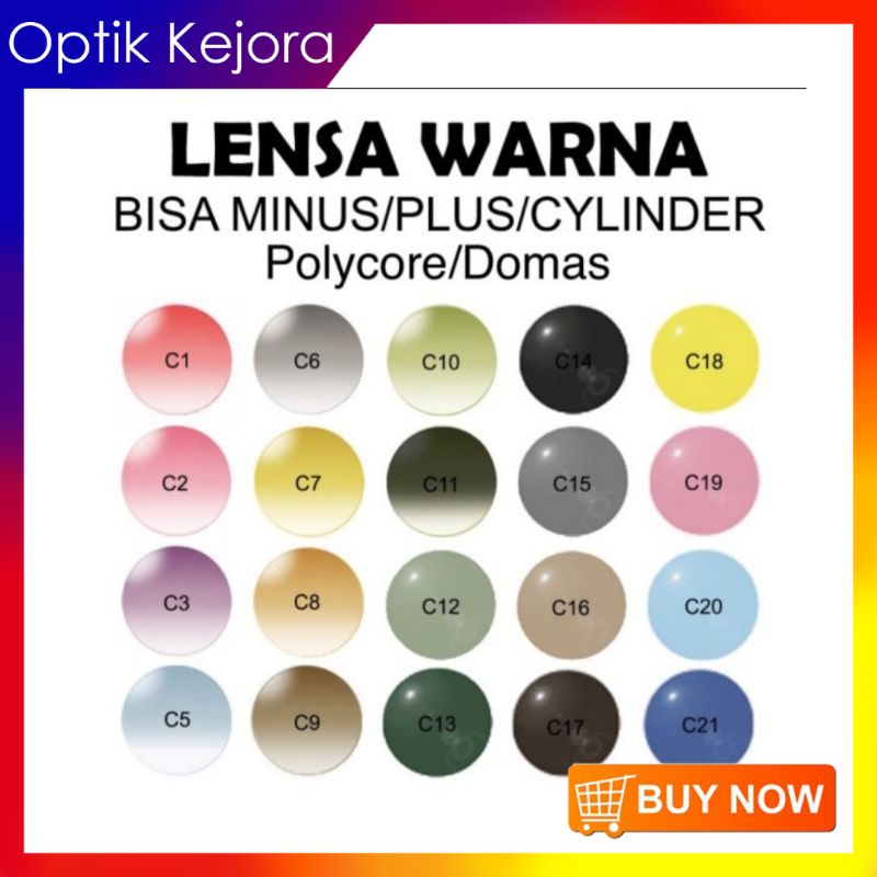 Jual Lensa Kacamata Warna Permanen free Minus Anti Radiasi UV | Shopee Indonesia