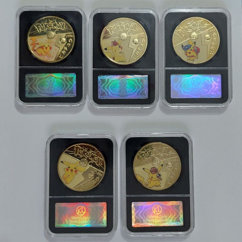 Jual Pokemon Coin Pikachu termasuk Coin Case - Kartu Pokemon Logam ...