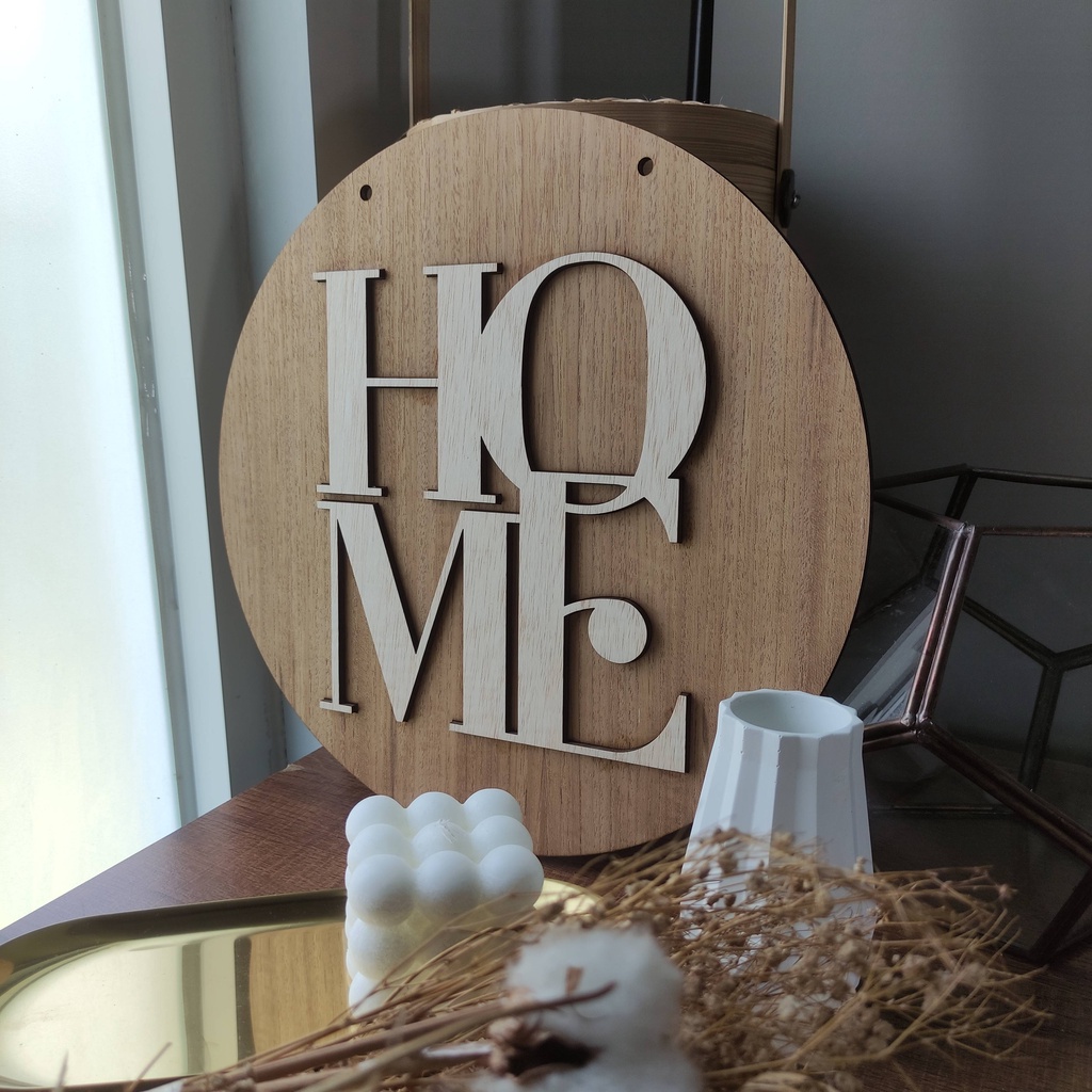 Jual SIGNAGE TULISAN HOME / SIGN HOME/ GANTUNGAN DINDING HOME ...