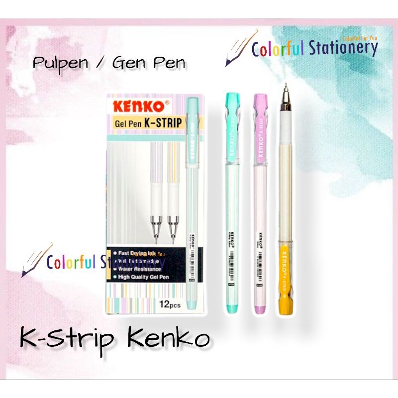 Jual Pulpen / Ballpoint / Pen Gell Kenko K-Strip (12 Pcs) | Shopee ...