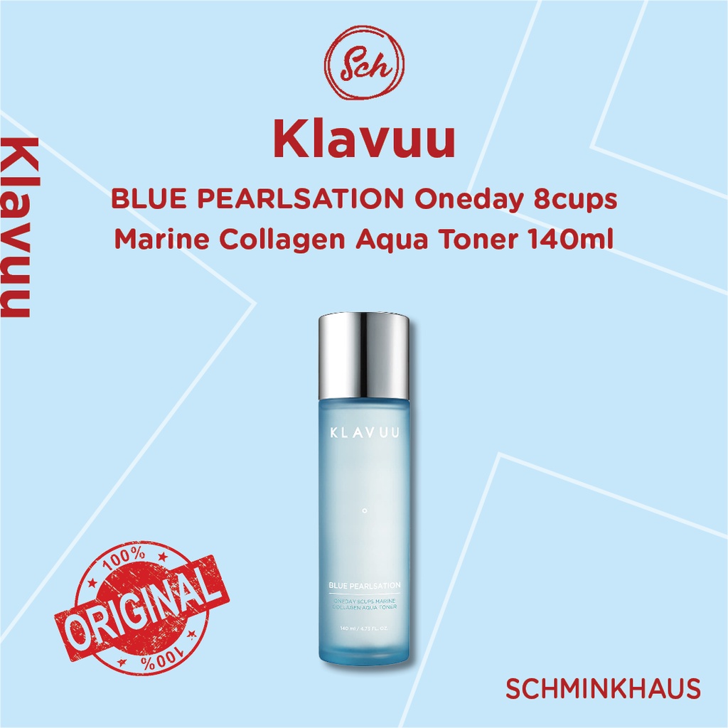Jual KLAVUU BLUE PEARLSATION Oneday 8cups Marine Collagen Aqua Toner ...