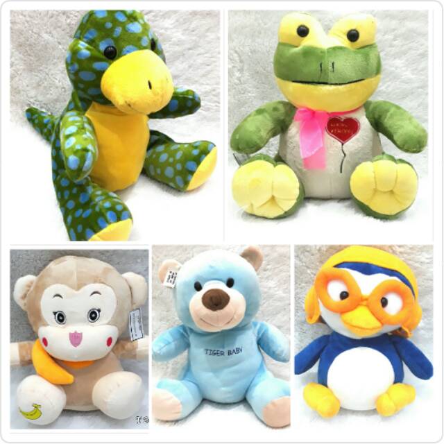 Jual boneka 30cm doll monyet kodok bear mainan anak bayi kado souvenir ...