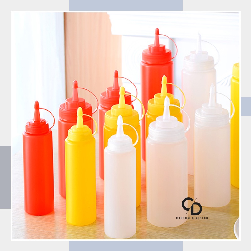 Jual Botol Saos Dengan garis Dispenser Saus Plastik Mayonaise Kecap ...