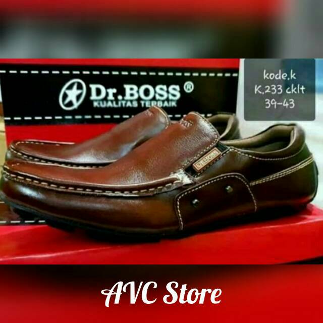 Jual Sepatu Pria Casual Kulit Asli Dr. Boss Warna Coklat | Shopee Indonesia