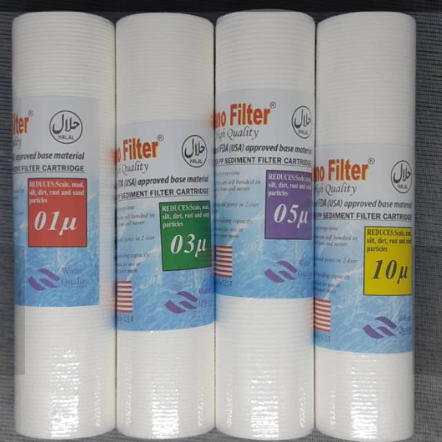 Jual NANO Filter air Saringan air 10 inchi, Original FDA USA food grade ...