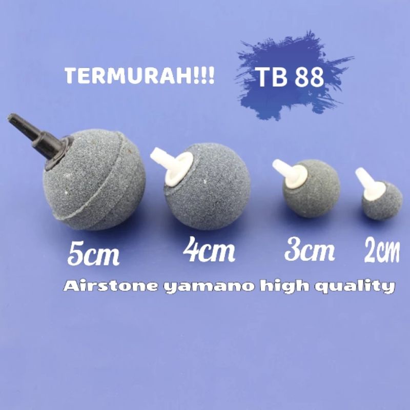 Jual batu aerator / airstone gelembung udara bulat YAMANO Diameter 2 ...