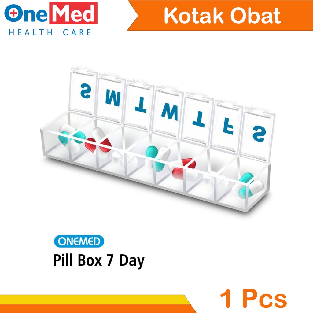 Jual Pill Box 7 Day Kotak Tempat Penyimpanan Obat 7 Hari Onemed ...