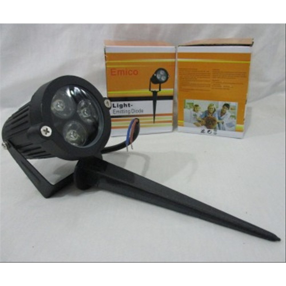 Jual EMICO Fiting Fitting Lampu Taman LED Halogen Tancap 3 Mata ...
