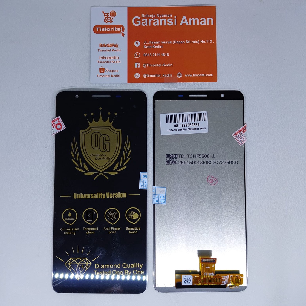 Jual LCD+TS FULLSET SAM A01 CORE/A013 INCELL BLACK | Shopee Indonesia