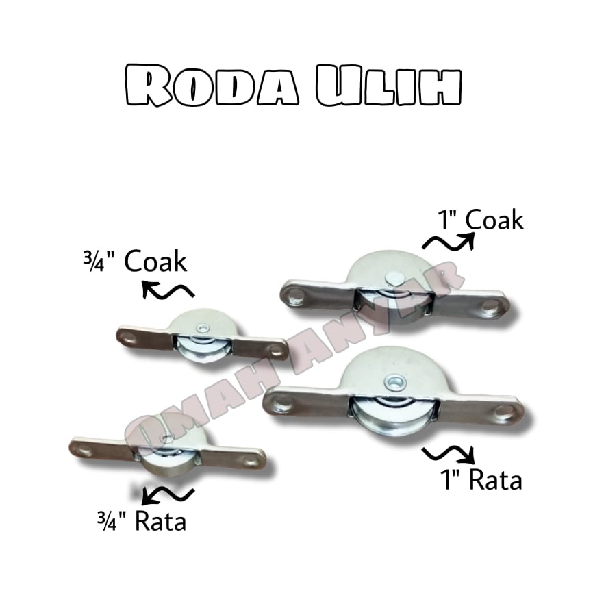 Jual Roda Ulih Gistsai Show Case Roller 3/4 1" Coak Rata | Shopee Indonesia