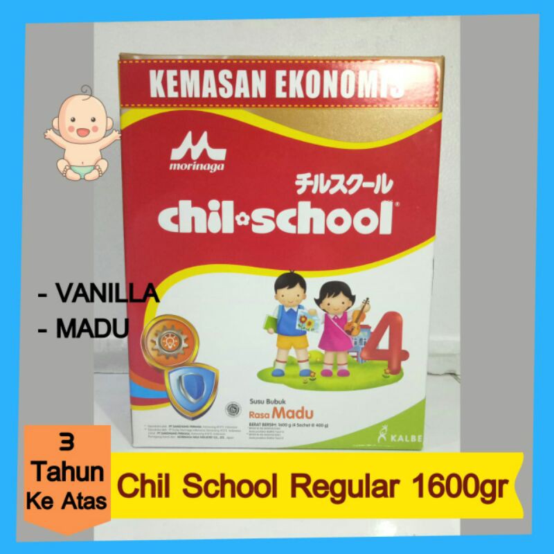 Jual Susu Morinaga ChilSchool 1560 Gram Madu / Vanila Gold 3 tahun ...