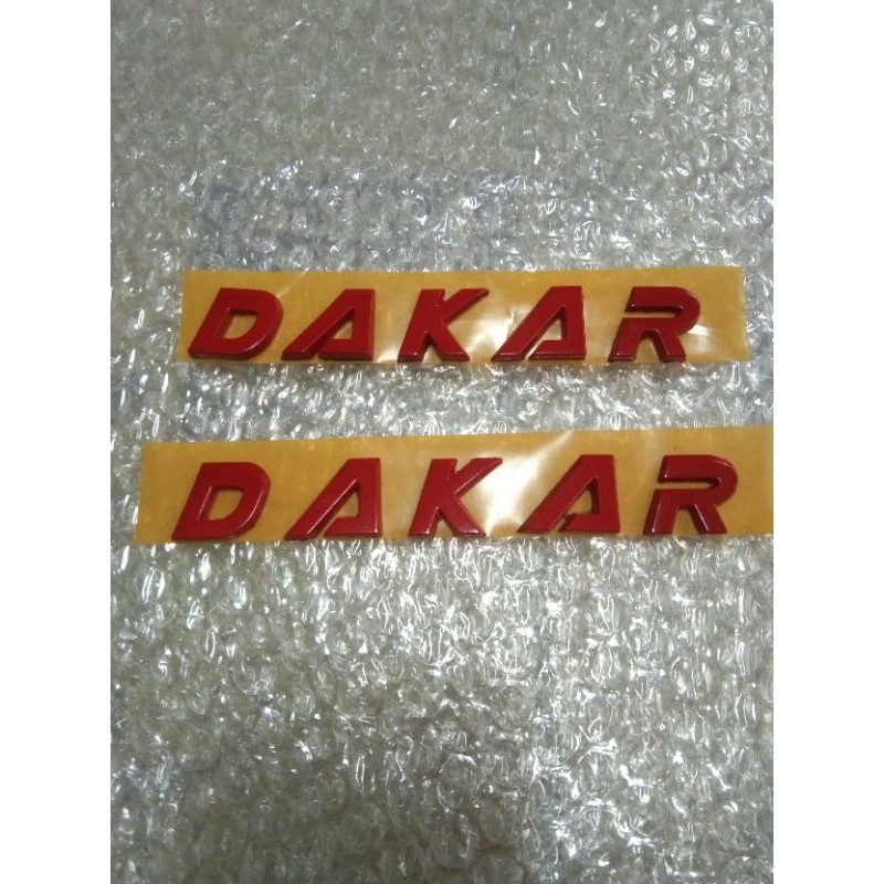 Jual emblem / tulisan merah huruf pisah DAKAR original mitsubishi ...