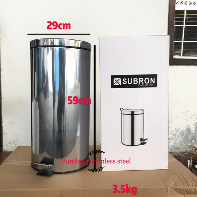 Jual Tempat tong sampah 30 liter stainless injak Rubbish bin murah rumah | Shopee Indonesia