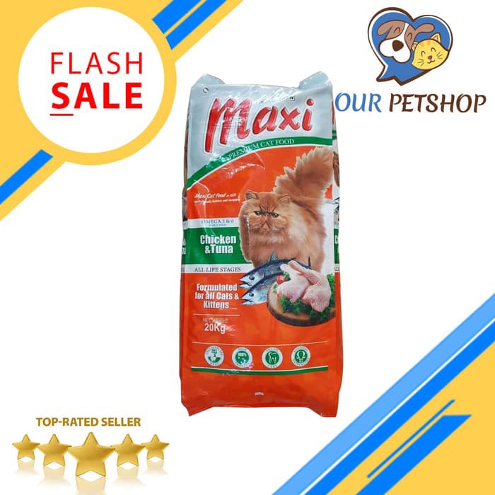 Jual MAXI CAT FOOD CHICKEN TUNA 20KG | Shopee Indonesia