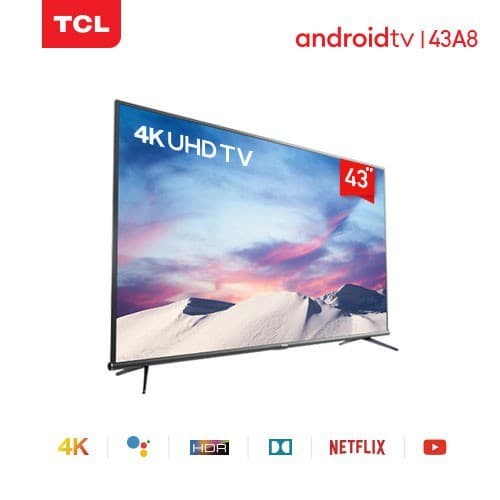 Jual TV LED TCL 43A8 Android Smart 4K UHD LED TV 43 INCH | Shopee Indonesia