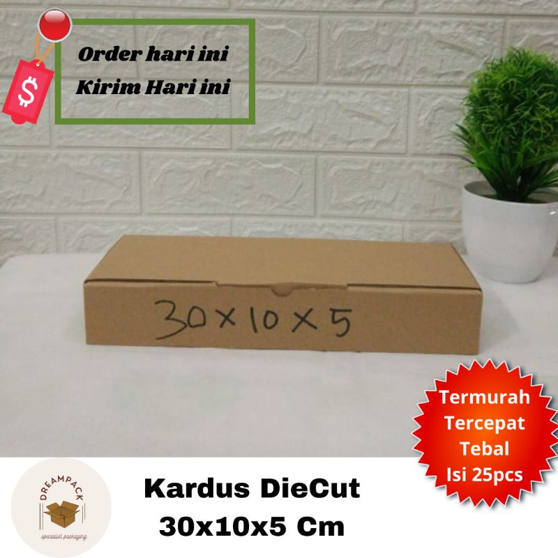Jual KARDUS BOX/KARDUS PACKING/DUS BOX/DIE CUT 30X10X5 CM | Shopee ...