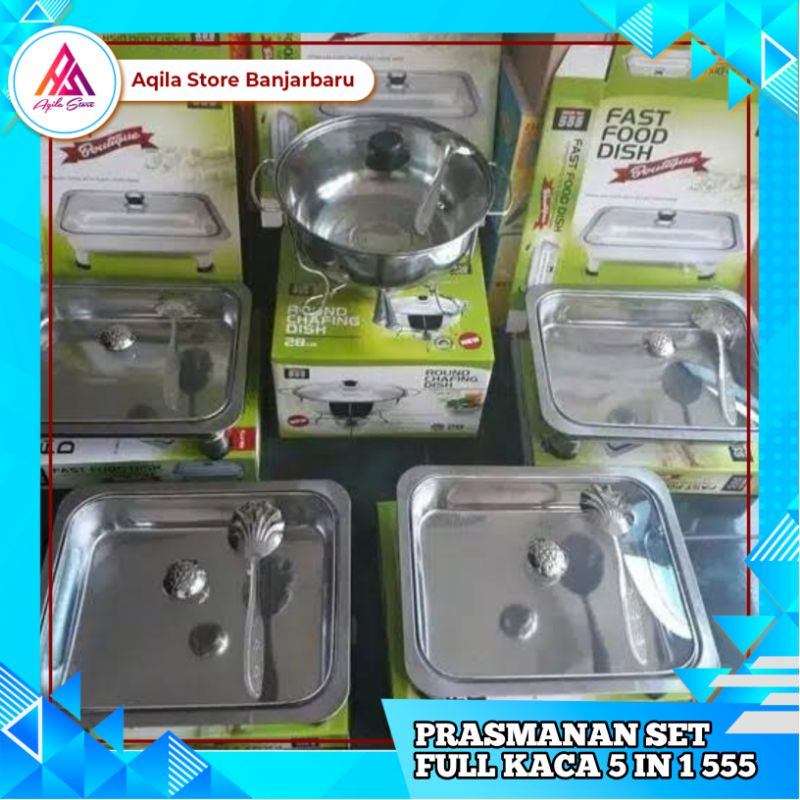 Jual Prasmanan Set 555 Stainless / Prasmanan Set Fast Food dish 5+1 ...