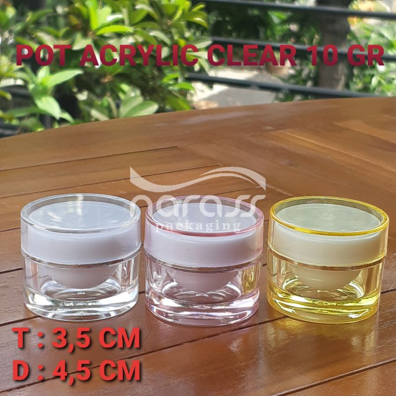 Jual pot acrylic clear 10 gr (box) | Shopee Indonesia