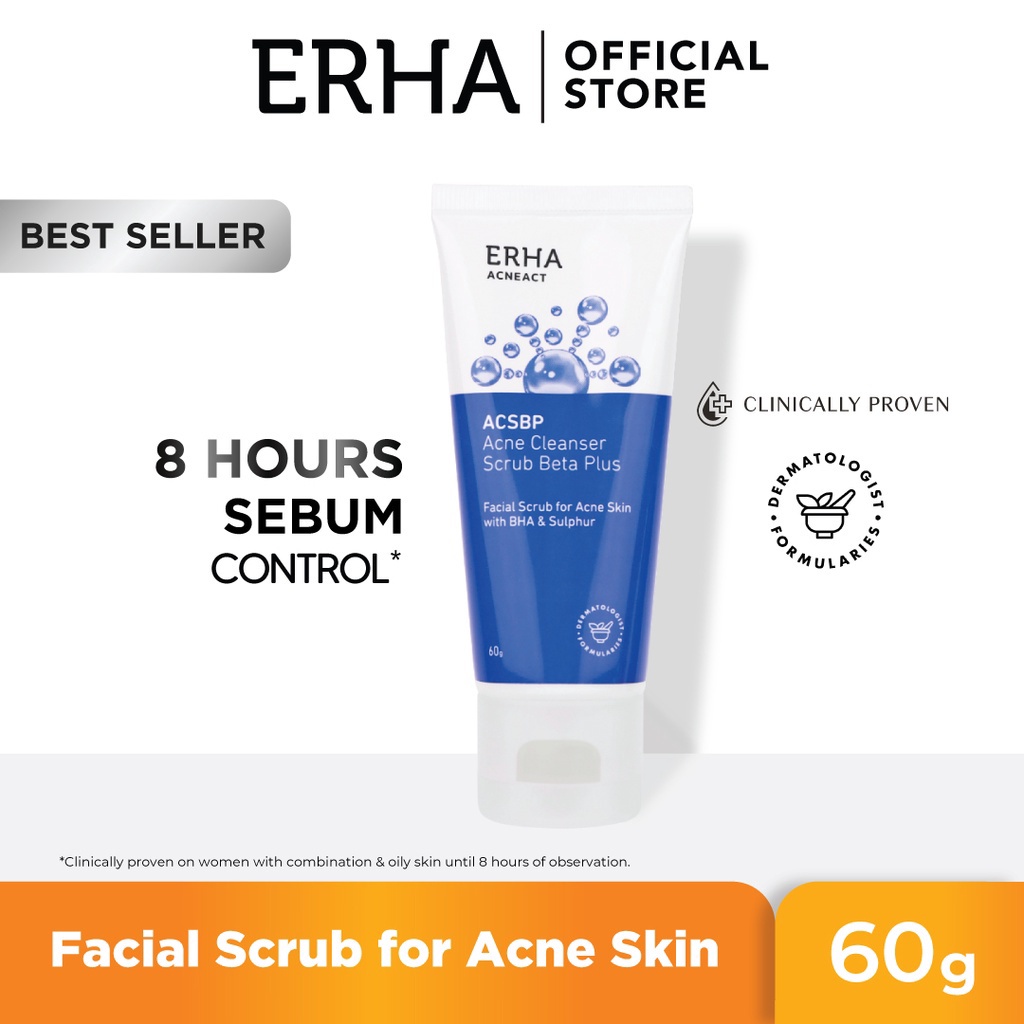 Jual ERHA Acne Cleanser Scrub Beta Plus (ACSBP) 60ml - CHIVANA | Shopee ...