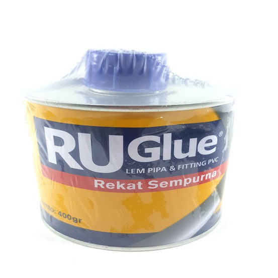 Jual Lem Rucika Ruglue Truglue Pipa pralon PVC 400g 400 Perekat kaleng ...