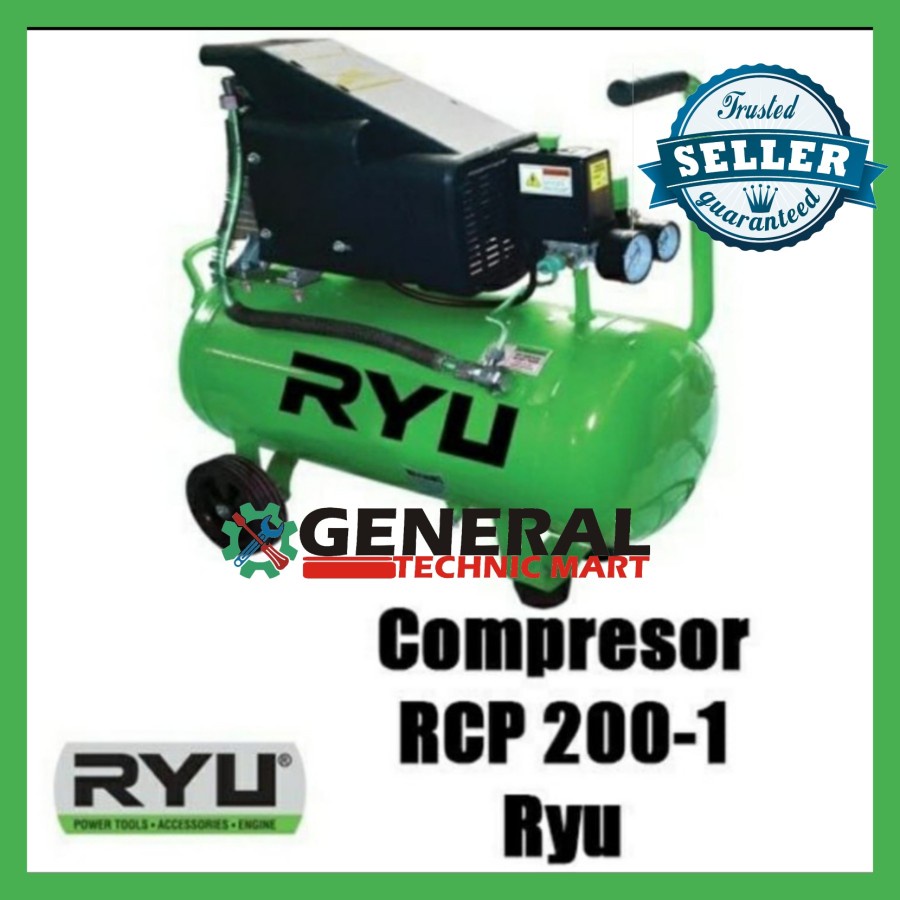 Jual RYU RCP200-1 RCP 200-1 Kompresor 2 HP 2HP 35 Liter Portable Compressor | Shopee Indonesia