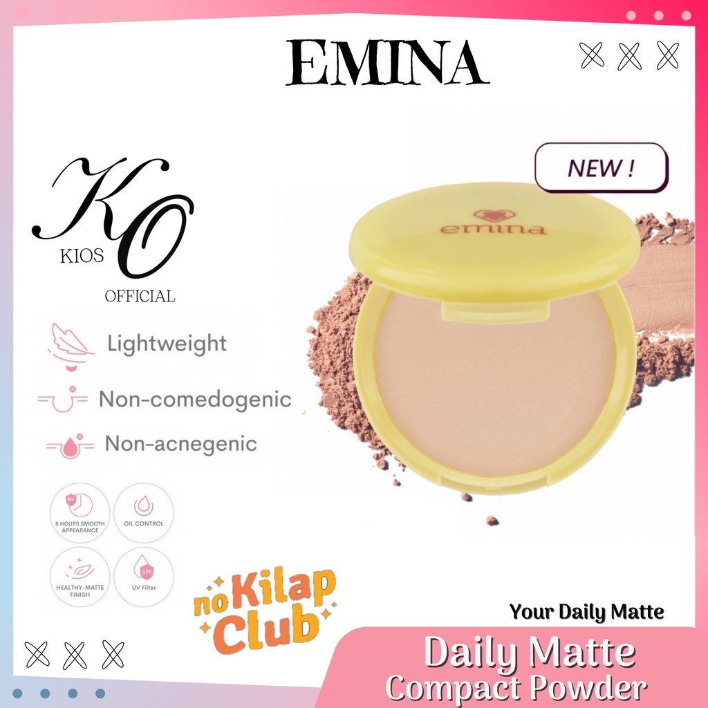 Jual Emina Daily Matte Compact Powder 11gr | Bedak Padat | Shopee Indonesia