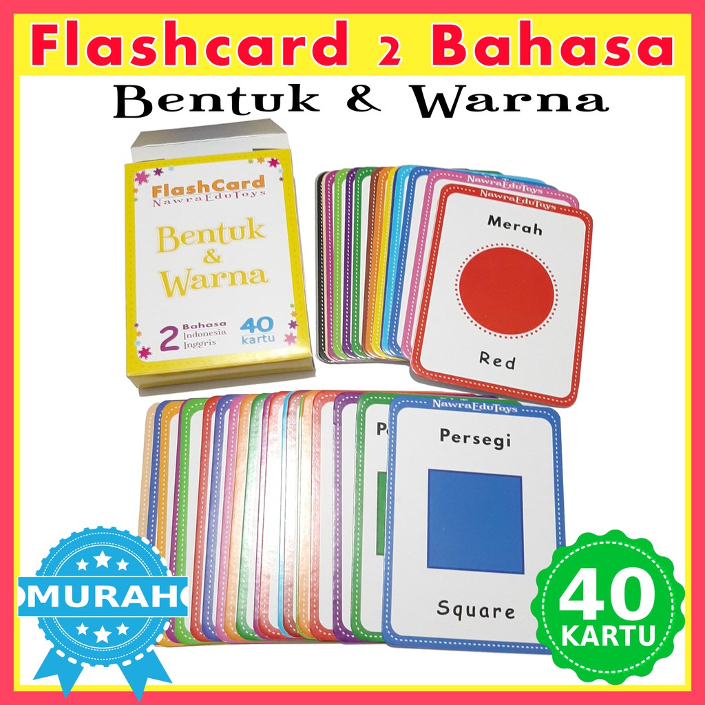 Jual Flashcard BENTUK & WARNA, FlashCard color and shape | Shopee Indonesia