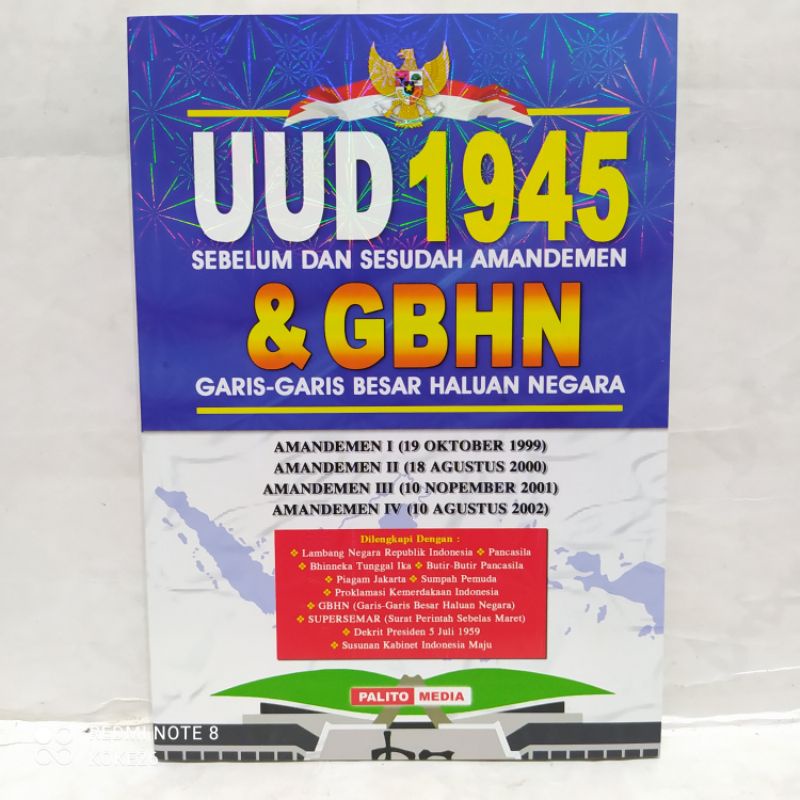 Jual UUD 1945 Sebelum Dan Sesudah Amandemen & GBHN Garis-Garis Besar ...