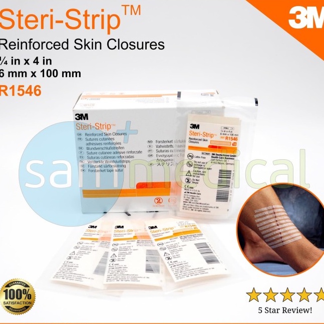 Jual 3M STERI STRIP R1546 Skin Closure Tutup Luka tanpa Jahitan ...
