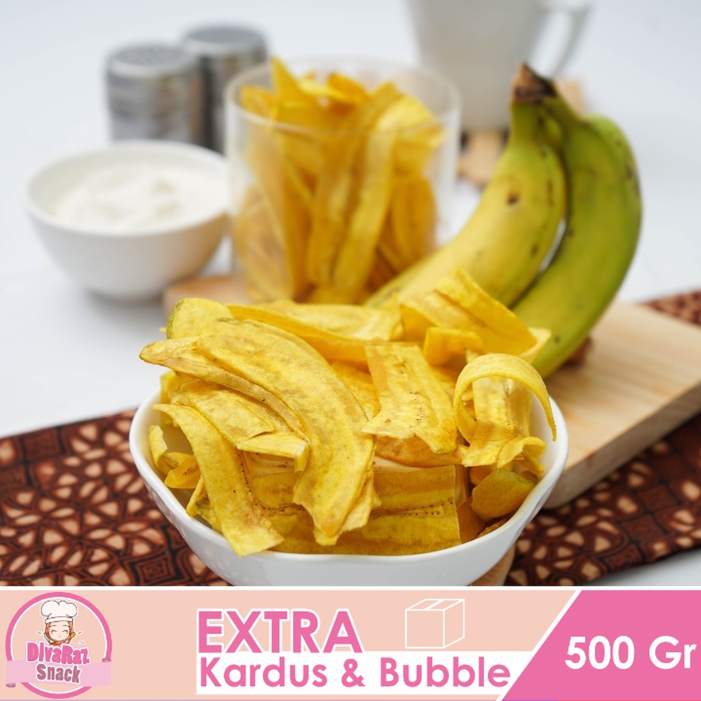 Jual [500gram] Keripik Pisang Asin Gurih Asli Empuk / Pisang Lantak ...