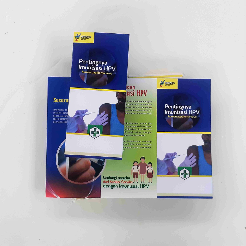 Jual Leaflet / Brosur HPV Brosur Imunisasi HPV, Poster Imunisasi ...