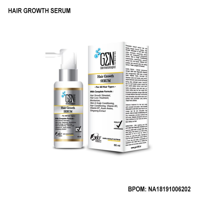Jual Hair Growth Serum 60ml Gen360 Original | Shopee Indonesia