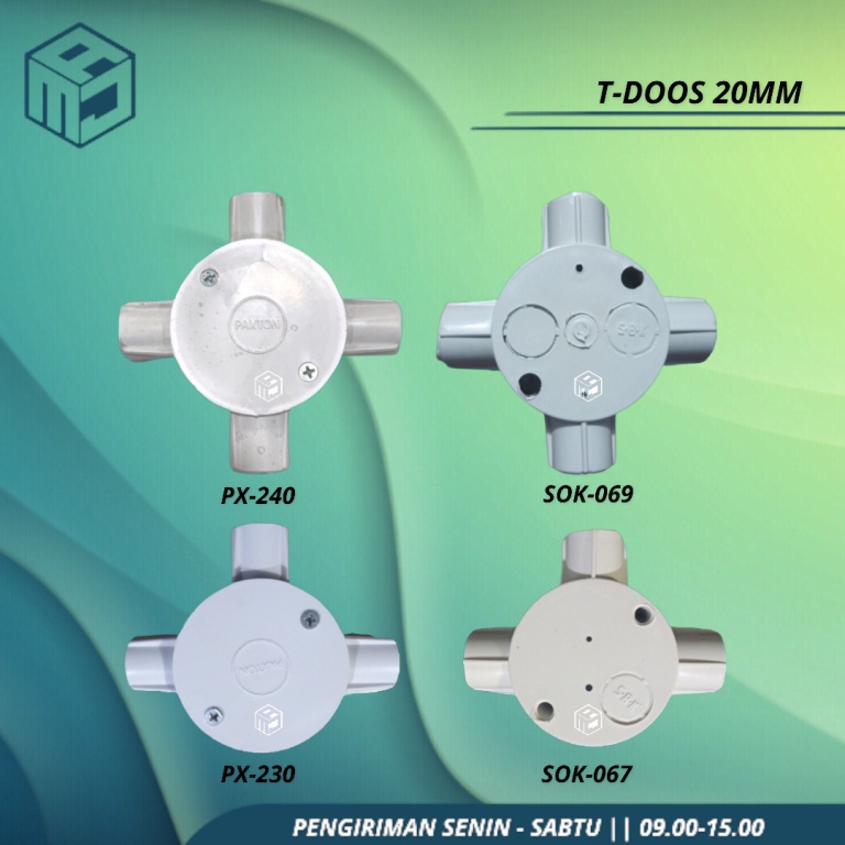 Jual T-dos / T-dus / T-doss / T-doos 20mm cabang 3 cabang 4 TERMURAH ...