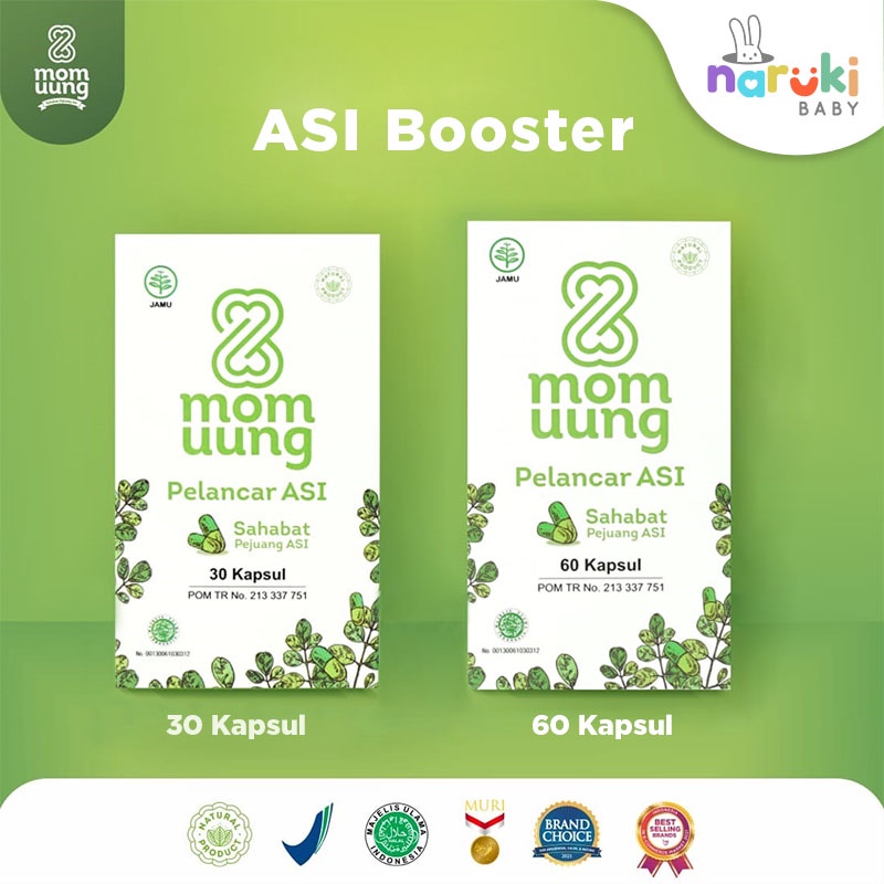 Jual Mom Uung Asi Booster Momuung Kapsul Pelancar ASI 30 Kapsul / 60 ...