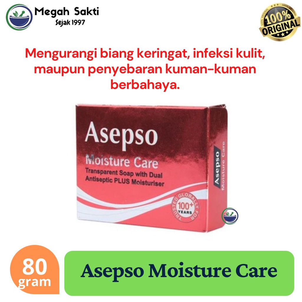 Jual Asepso Transparant Soap Moisture Care 80gr | Shopee Indonesia