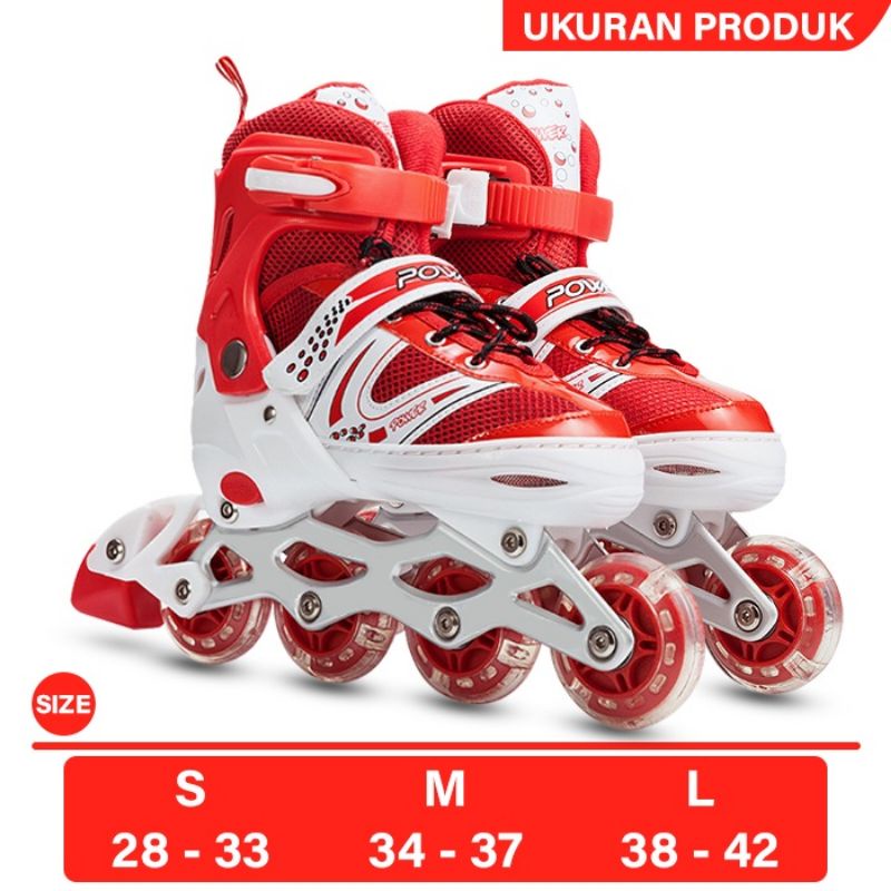 Jual Sepatu Roda Inline Skate Power Super Original ( free kunci L ...